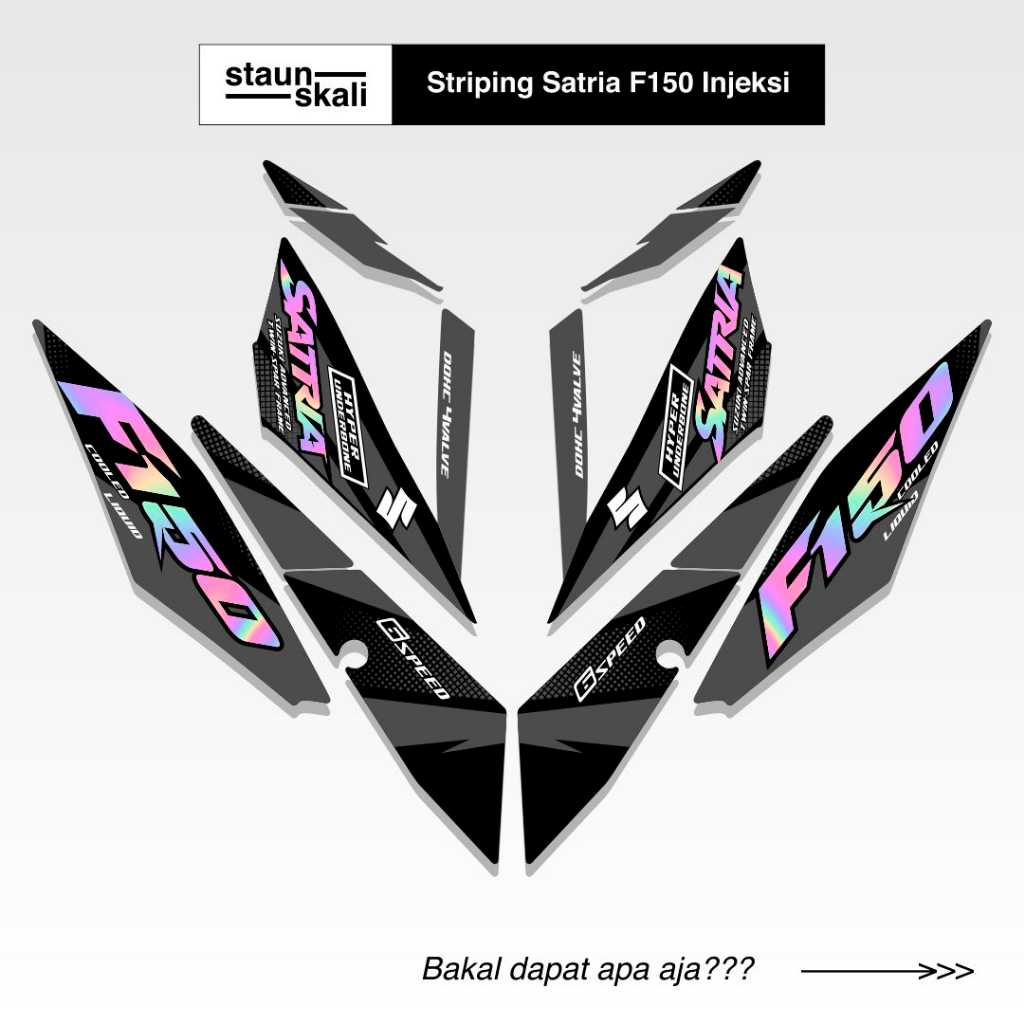 Jual Striping Satria Injeksi 150 Variasi (1) Custom 2016 2017 2018 2019 ...