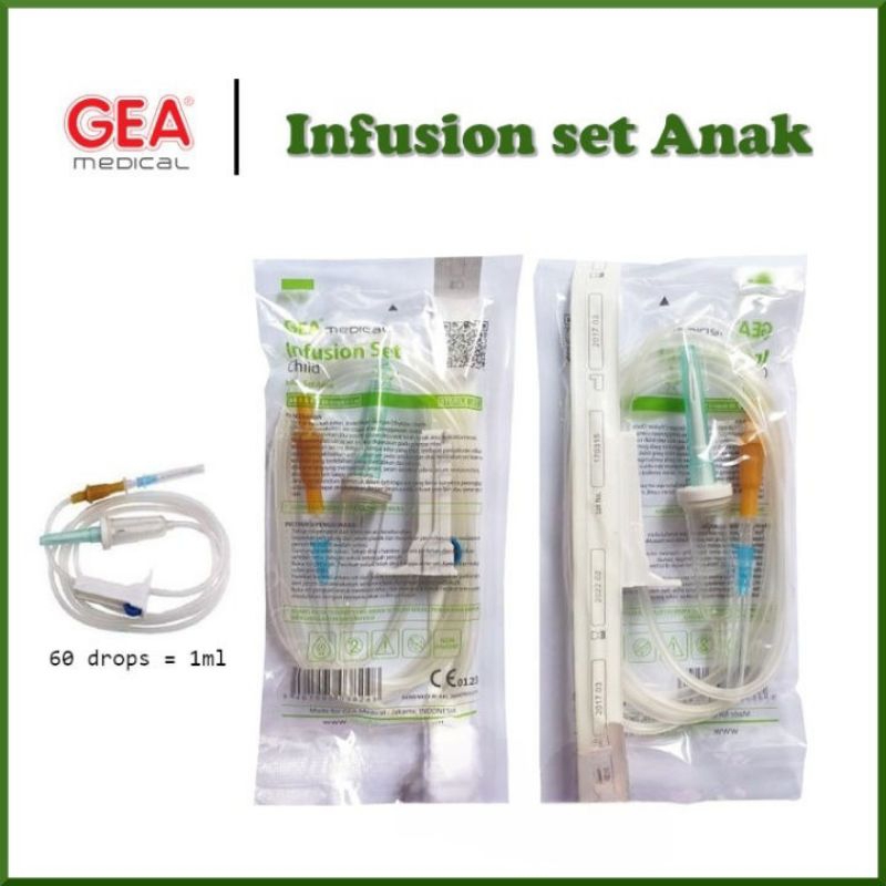 Jual Infus Set GEA Dewasa & Anak / Infusion Set Adult & Child / Selang ...