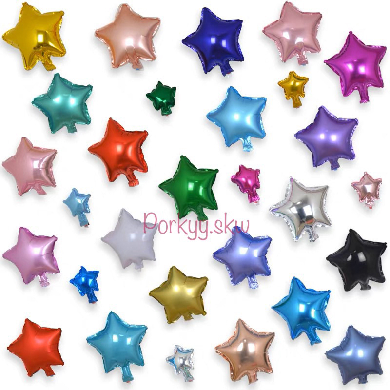 Jual Balon Foil Star Mini / Balon Star Kecil 5 inch / Balon Bintang ...