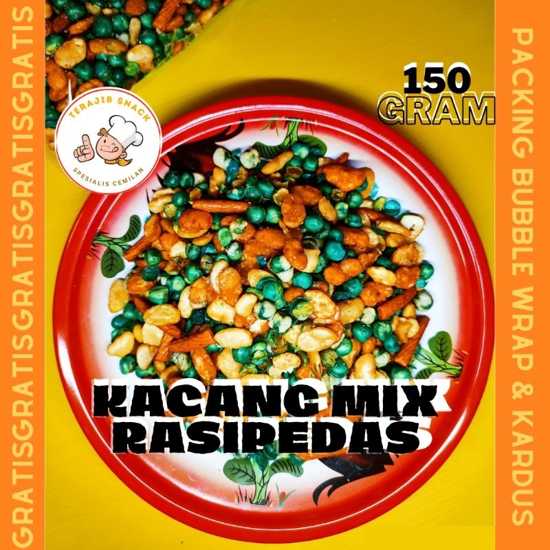 Jual KACANG CAMPUR MIX ASIN PEDAS MANIS 150 GRAM SNACK KILOAN KACANG ...