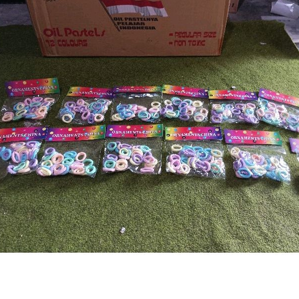 Jual PACK Ikat Rambut DONAT MINI kuncir | Shopee Indonesia