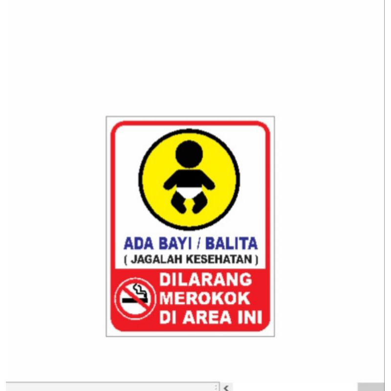 Jual STIKER DILARANG MEROKOK ADA BALITA | Shopee Indonesia