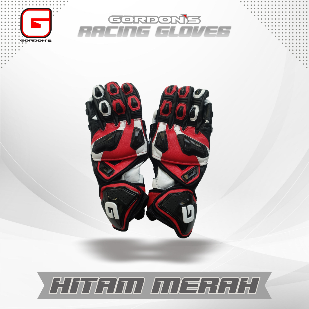 Jual GLOVES HITAM MERAH OFFICIAL GORDON'S RACING - Sarung tangan trail ...