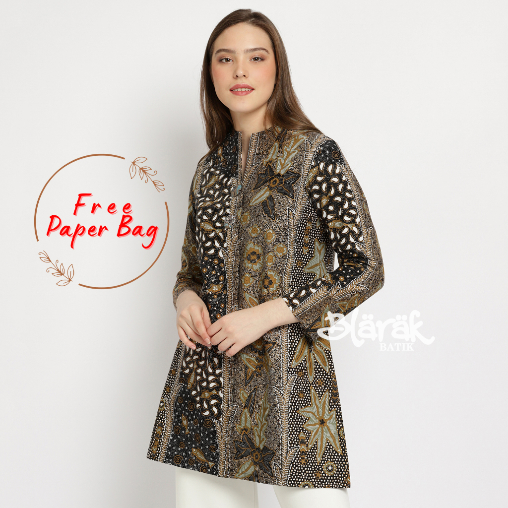 Jual BLARAK - Tunik Bajra Cokelat | Shopee Indonesia