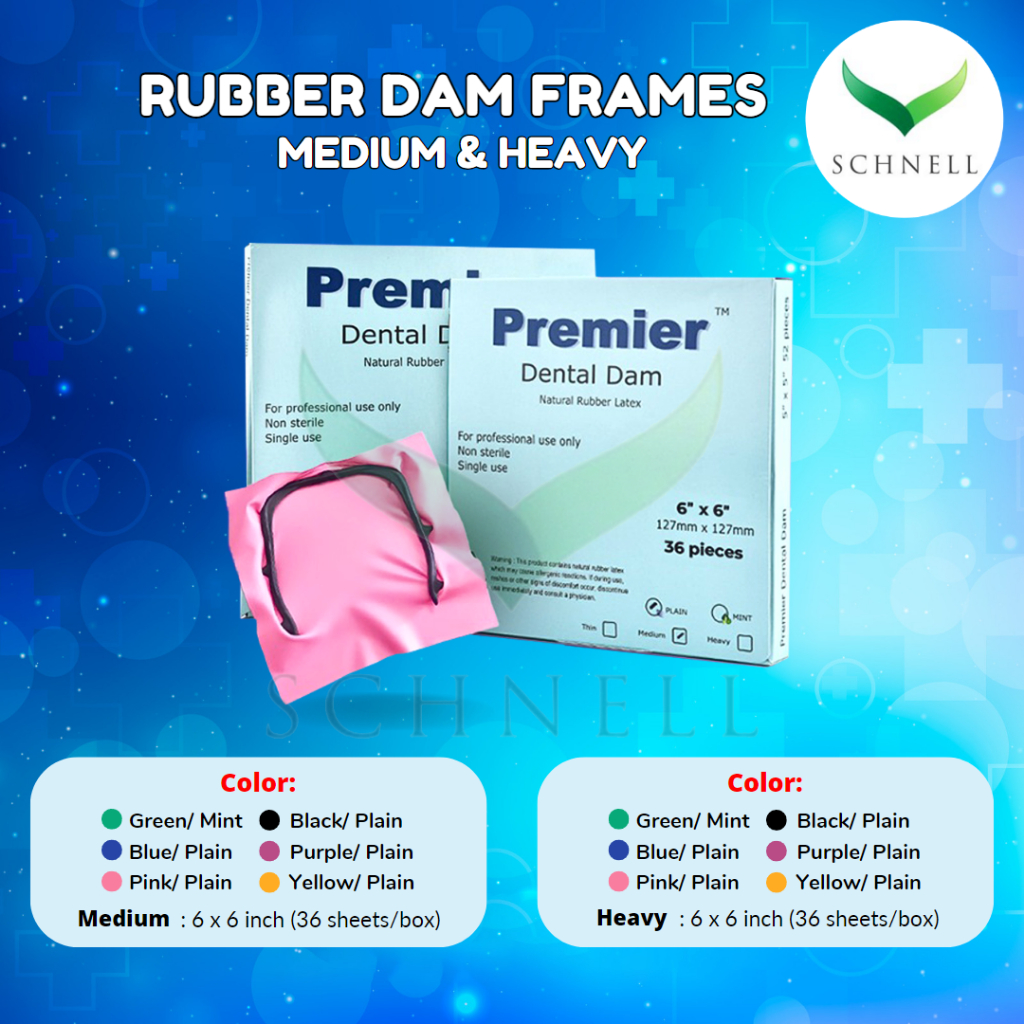 Jual Dental Natural Latex Rubber Dam Medium Sheet Premier 6"x6"(isi 36 sheets/box) | Shopee ...