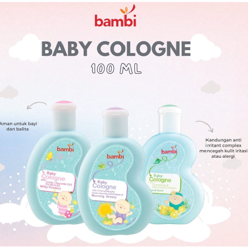 Jual Bambi Baby Cologne 100ml / Minyak Wangi Bayi / Parfum Bayi ...