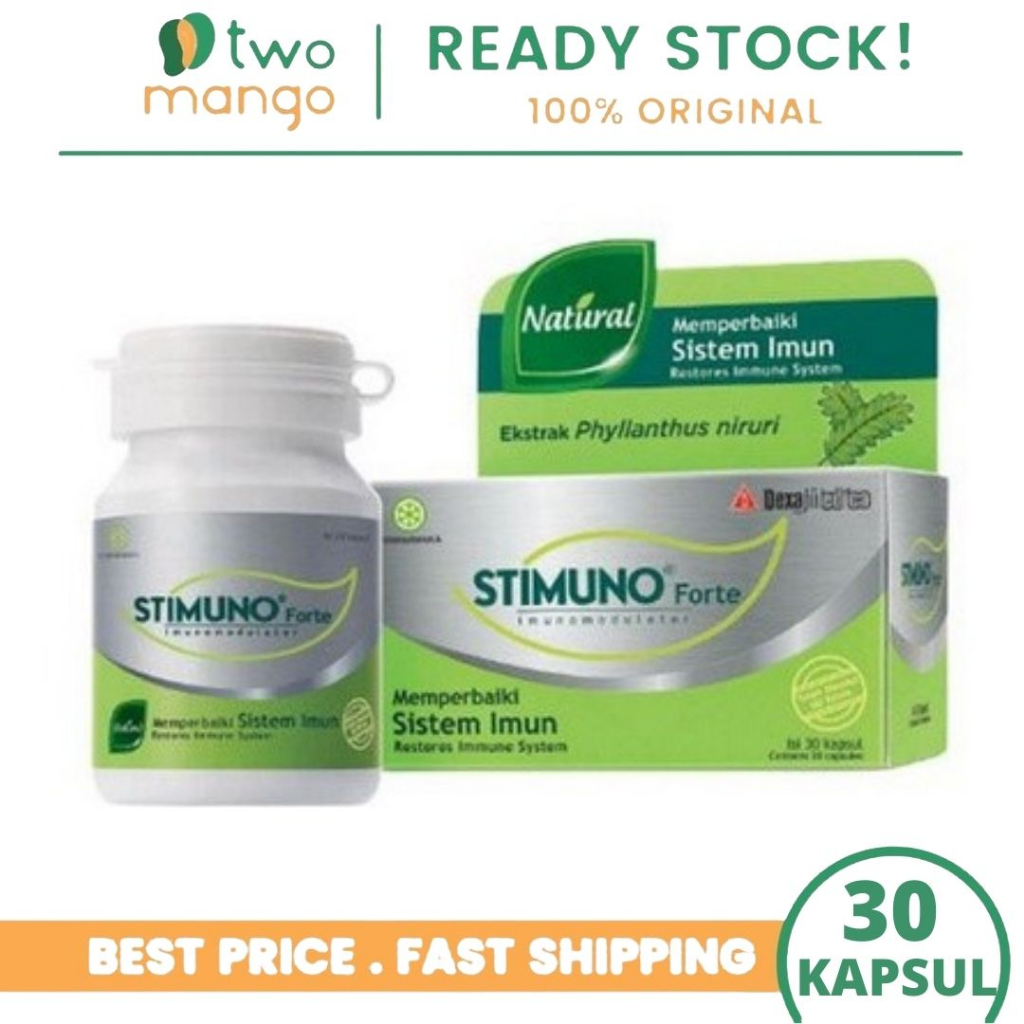 Jual STIMUNO FORTE 30 KAPSUL HERBAL UNTUK IMUN TUBUH | Shopee Indonesia