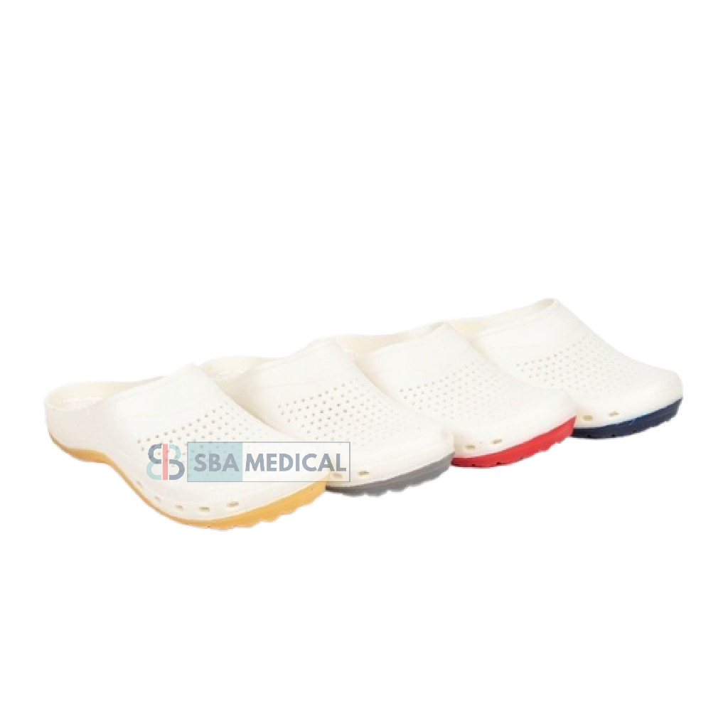 Jual SANDAL SLOP AP CLOGS PUTIH - SANDAL AP BOOTS KARET ANTI SLIP ...