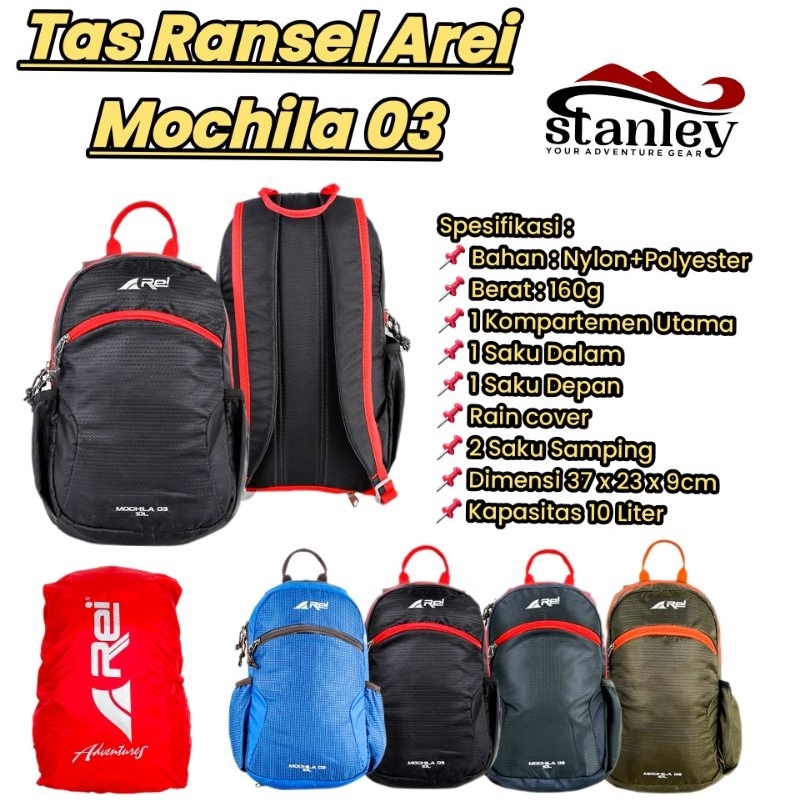 Jual Tas Ransel Arei Mochila 03 Free RainCover Original /Tas gunung ...