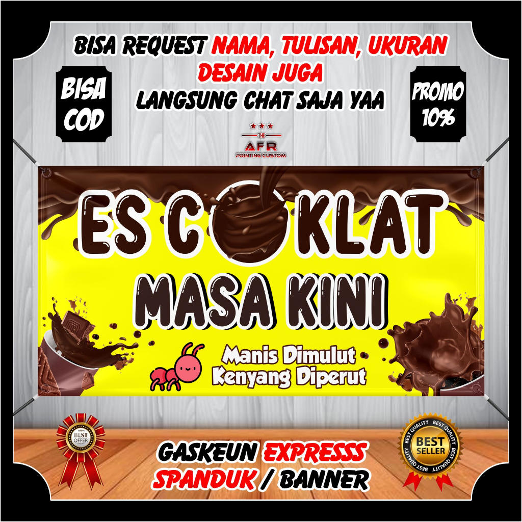 Jual Terbaru - Spanduk Banner Es Coklat Masa Kini Viral Kekinian ...
