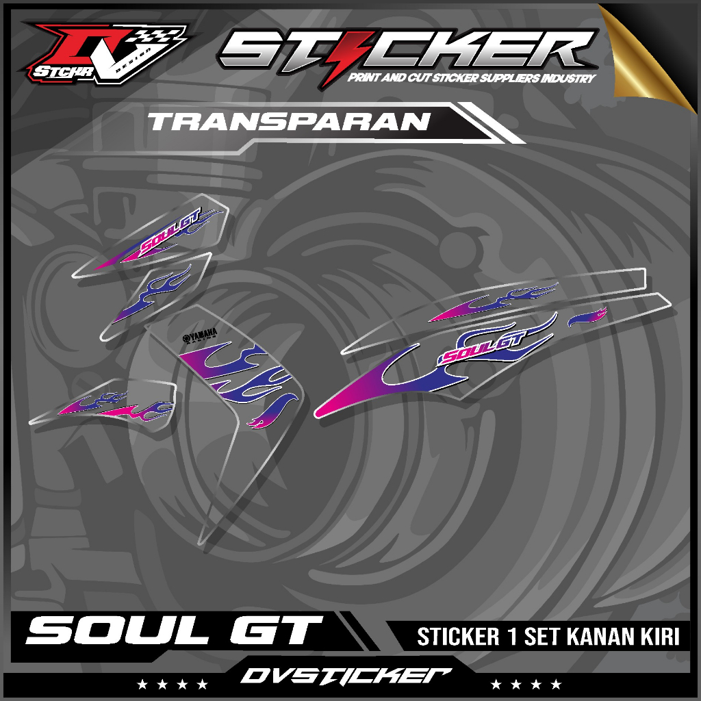 Jual Stiker Striping Transparan Soul Gt 115-Sticker Transparan Mio Soul ...