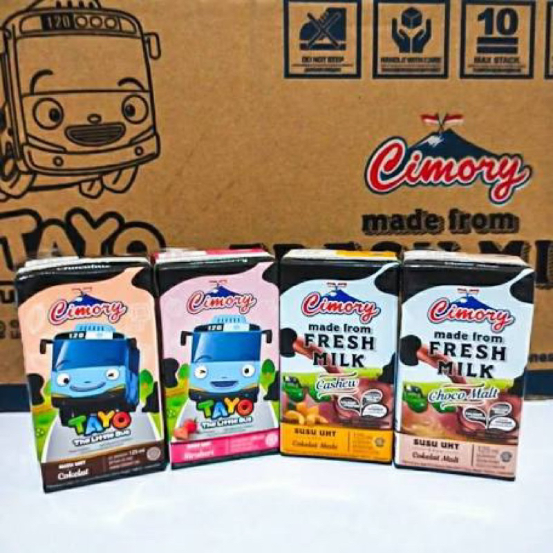 Jual ECERAN / SATUAN Susu UHT Fresh Milk Cimory kemasan tayo 125 ml ...