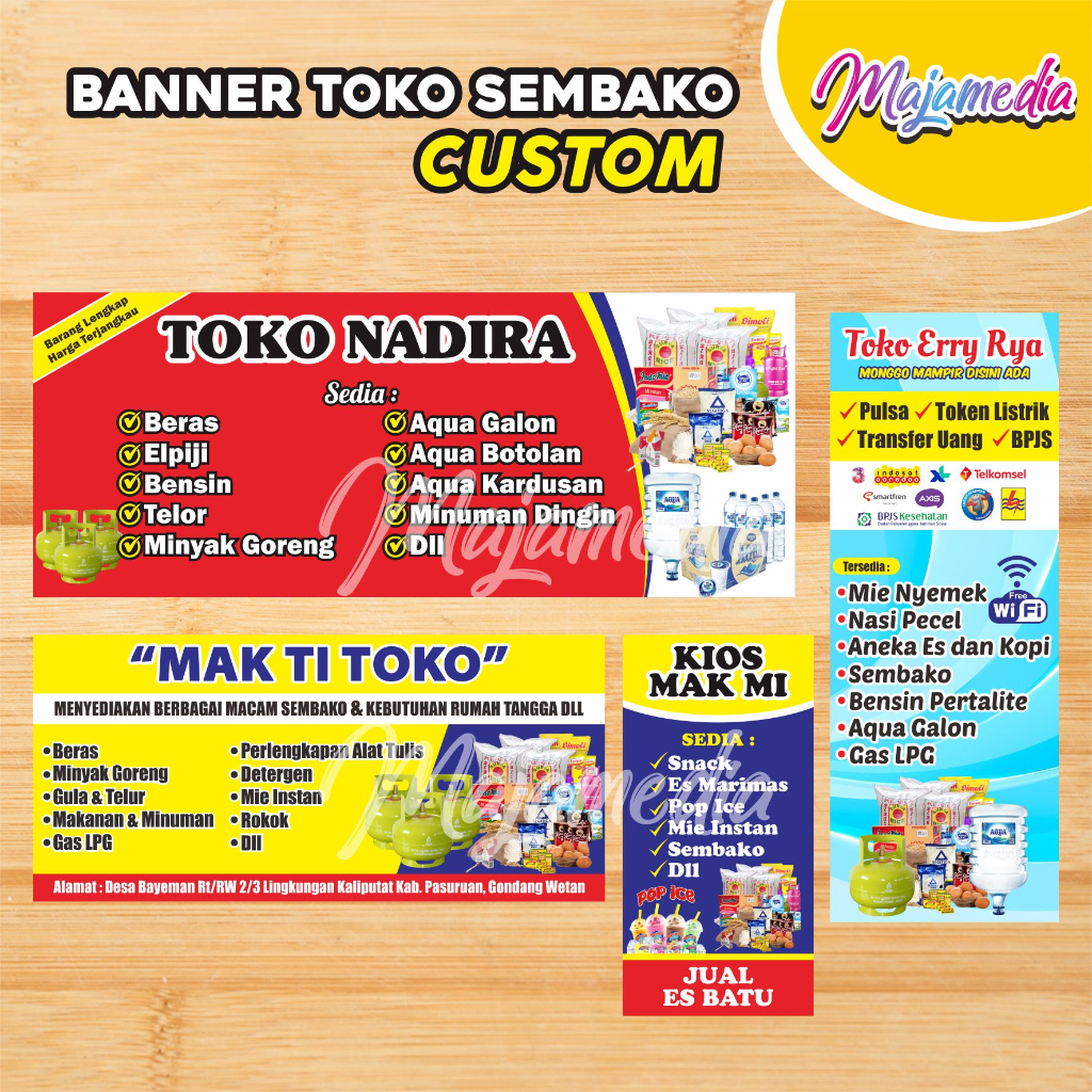 Jual BANNER SPANDUK TOKO WARUNG SEMBAKO KELONTONG CUSTOM | Shopee Indonesia