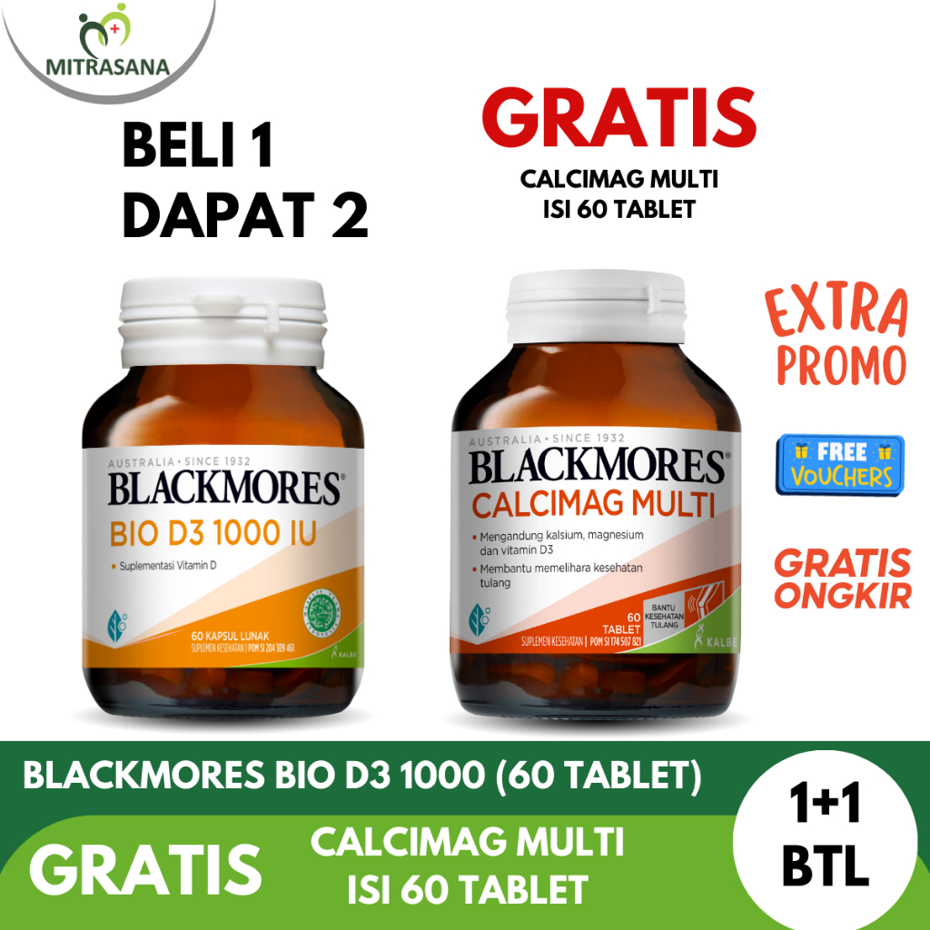 Jual Blackmores Bio D3 Vitamin D3 60 Tablet Gratis Blackmores Calcimag ...
