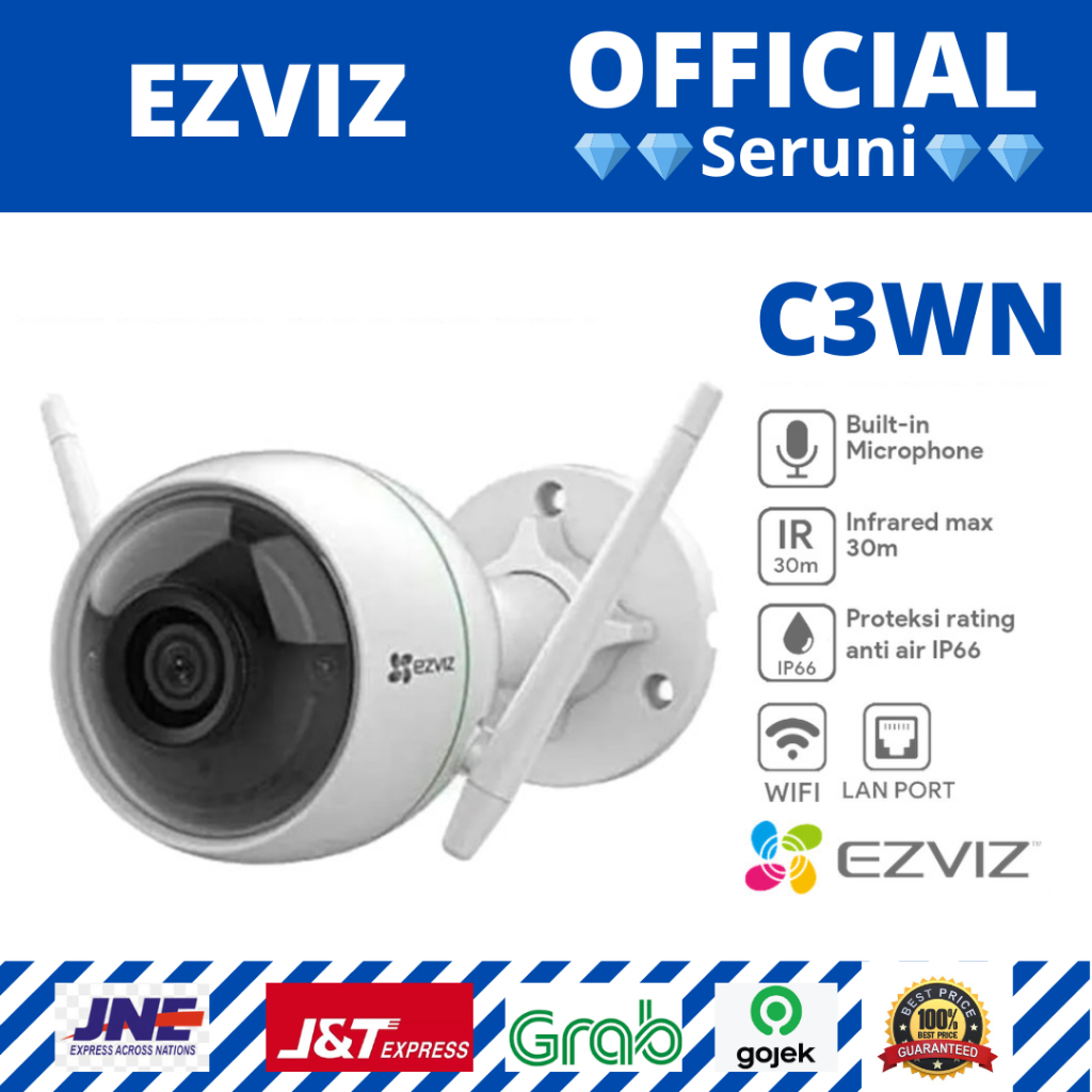 Jual EZVIZ C3WN 1080P Full HD IP Camera CCTV WiFi GARANSI RESMI 1 Tahun ...