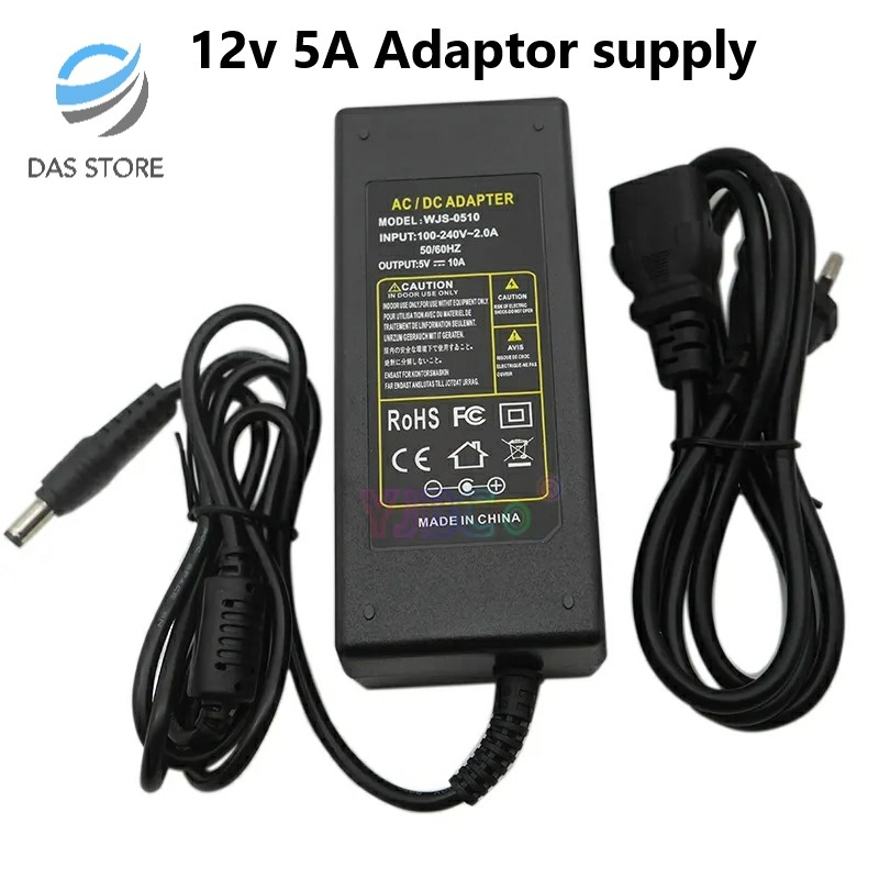 Jual Adaptor power supply Dc 12v 5a 60-68 WATT Murni Untuk Pompa DC ...