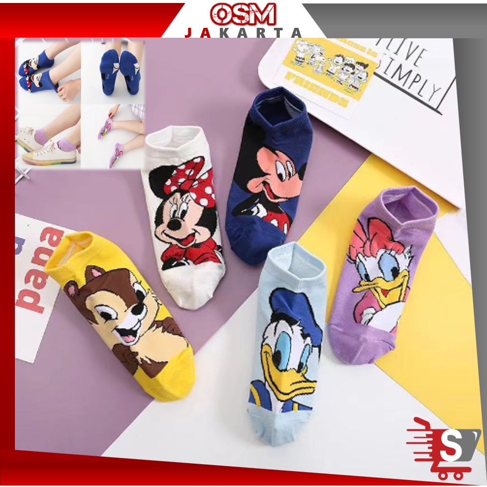 Jual OSM JKT K5765 Kaos Kaki Wanita Fashion Motif Kartun / Kaos Kaki ...