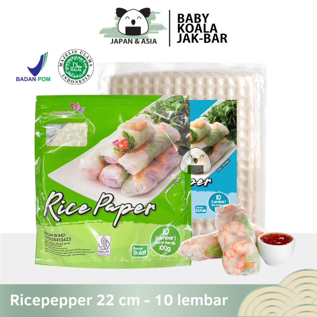 Jual JAVA SUPER FOOD Vietnam Rice Paper 22 cm 10 s | Kulit Lumpia ...