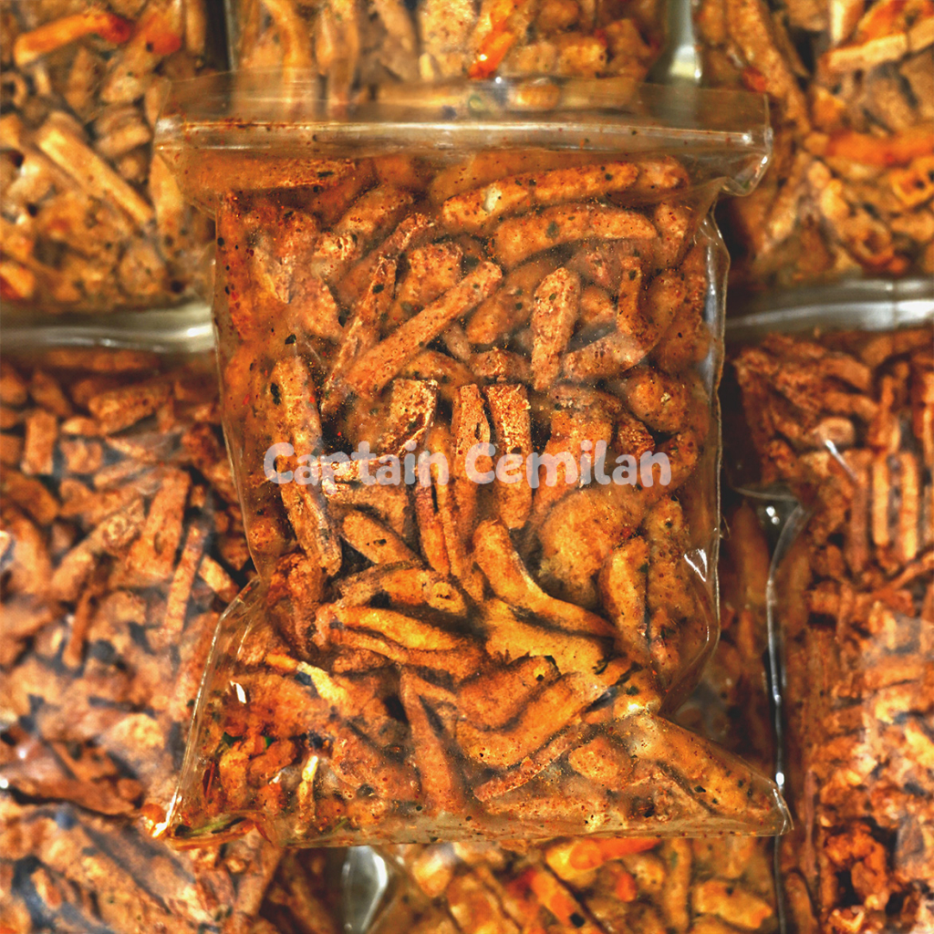 Jual Basreng Stik Daun Jeruk Pedas Original 250gr Captain Cemilan ...