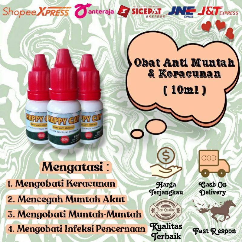 Jual Obat Anti Muntah/Keracunan Kucing, Anjing, & Hewan Lainnya ( 10ml ...