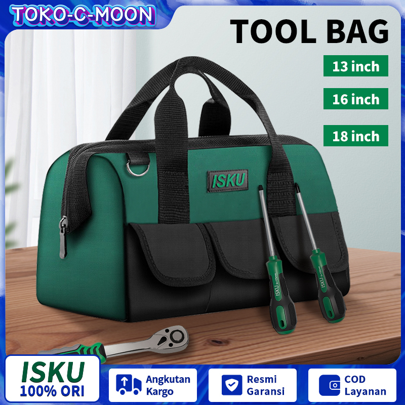 Jual ISKU Tool Bag /Tas Perkakas 13/16/18 inch Bahan Kain Oxford ...