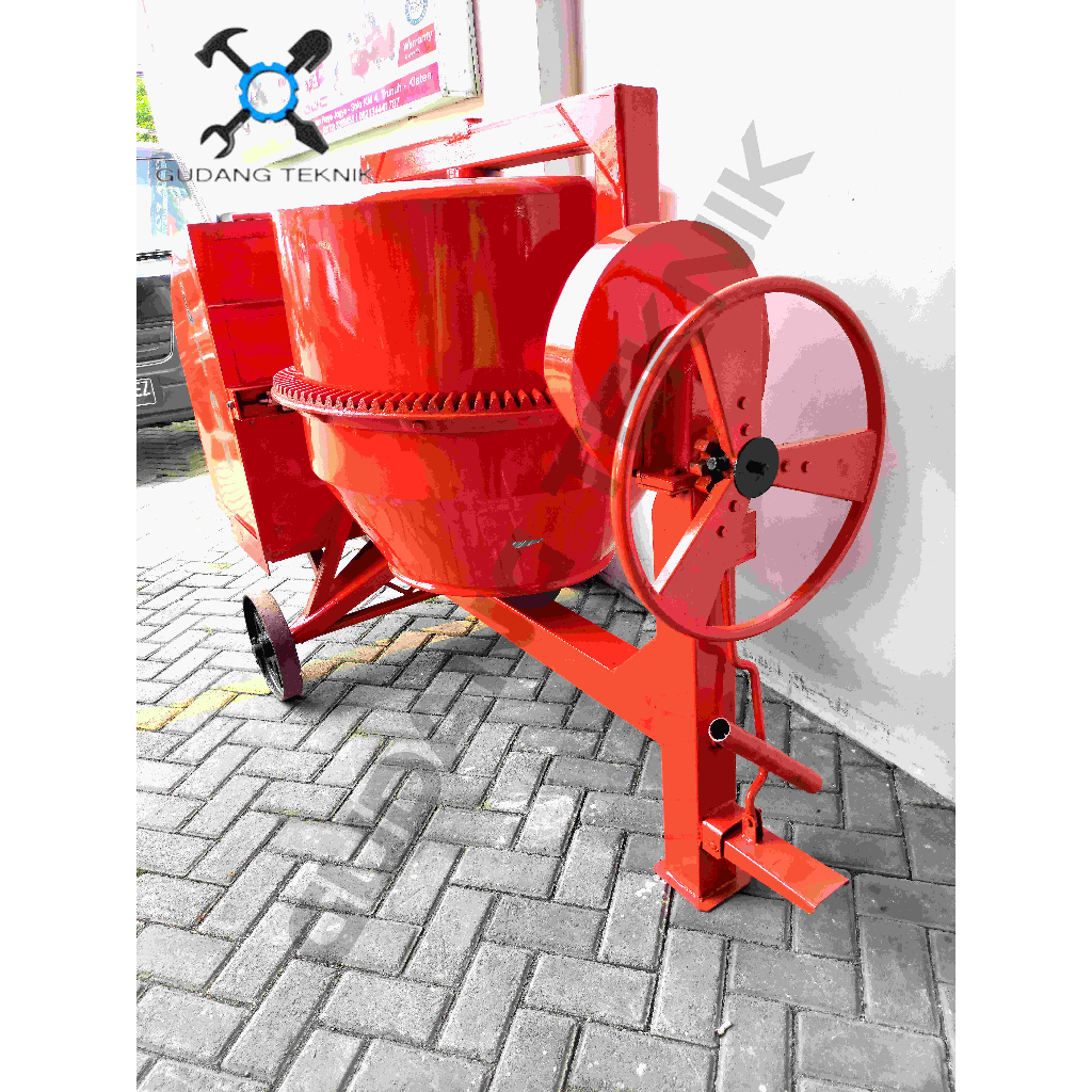 Jual Mesin Molen Aduk Semen 50Kg Roda BESI / Mesin Pengaduk Cor Semen Beton 50 kg Concrete Mixer ...