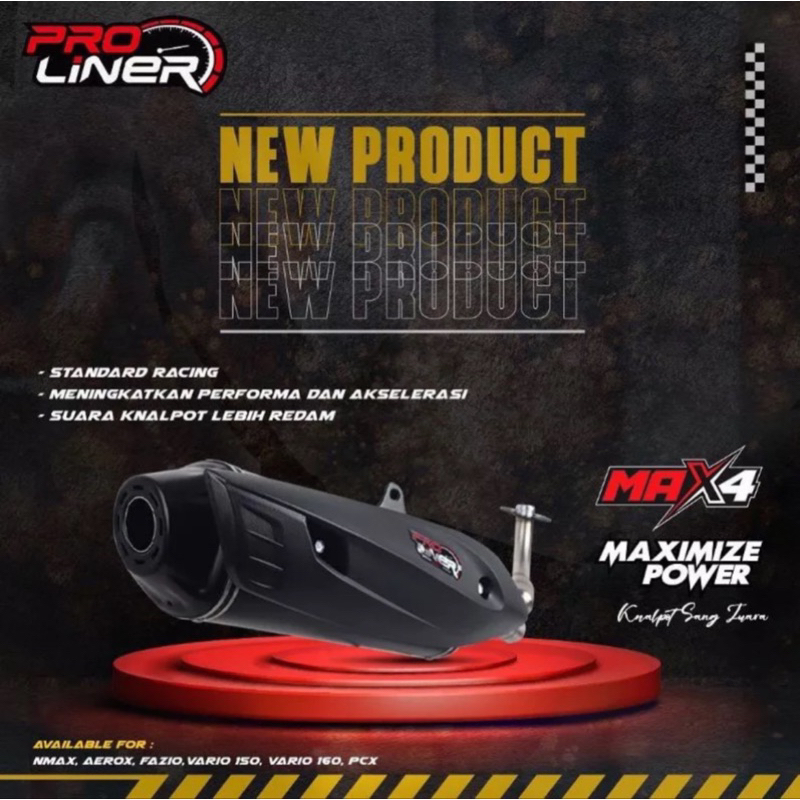 Jual Knalpot Standar Racing Proliner MAX 4 Vario New / Nmax New / Nmax ...