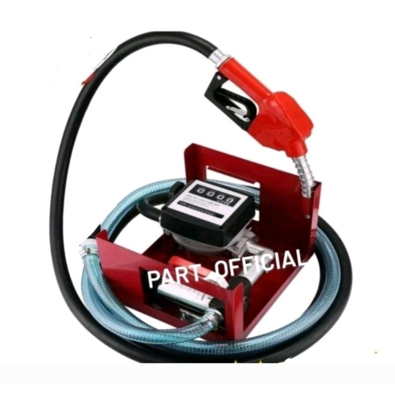 Jual TRANSFER PUMP BBM SOLAR SET FLOW METER ANALOG 4 DIGIT TINGGAL PAKAI ( POMPA AC JYB 40LPM ...