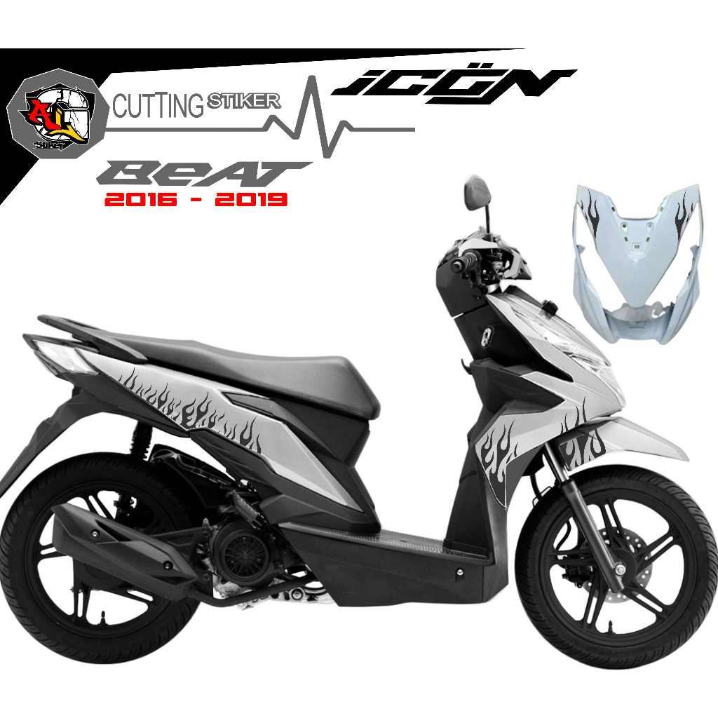 Jual STICKER CUTTING API/SC.257/STIKER BEAT F1 2016-2017-2018/STRIPING ...