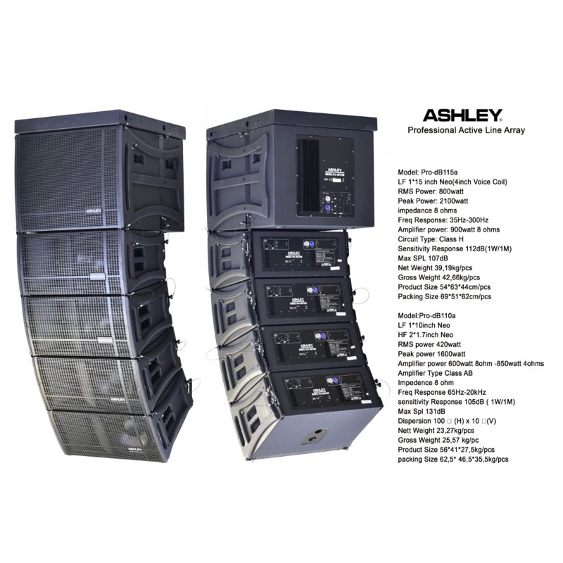 Jual Speaker Line Array Ashley pro-dB110A -10 inch Flying Sub Pro ...