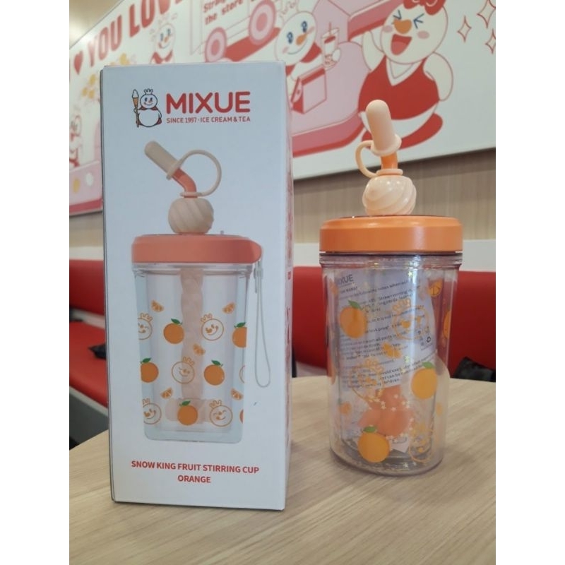 Jual Tumbler Mixue Orange SNOWKING FRUIT STIRRING CUP 100% ORIGINAL ...