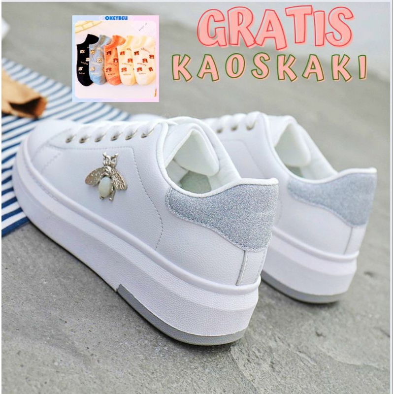 Jual sepatu putih wanita korea best seller terlaris terkini kekinian ...