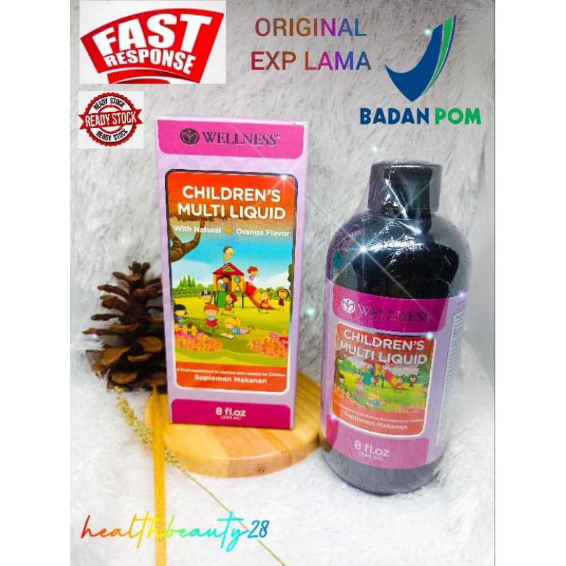 Jual WELLNESS CHILDRENS MULTI LIQUID 240ml MULTIVITAMIN DAN MINERAL ...