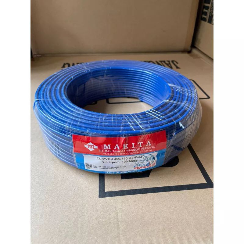 Jual KABEL ENGKEL SERABUT NYAF 2.5 mm 100 METER MAKITA TEMBAGA MURNI | Shopee Indonesia
