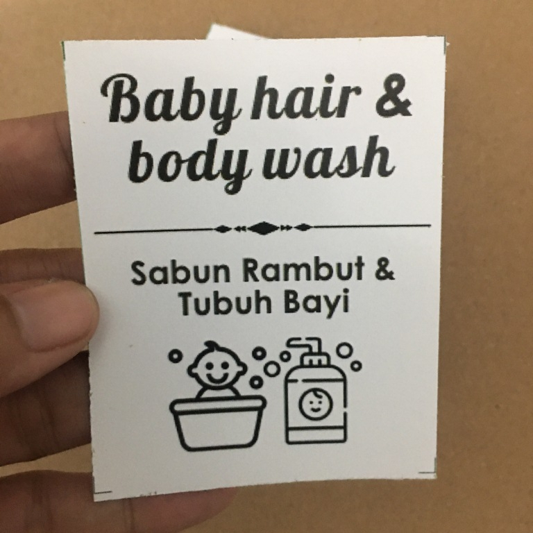 Jual Stiker Label Sabun Waterproof detergen sampho laundry pencuci ...