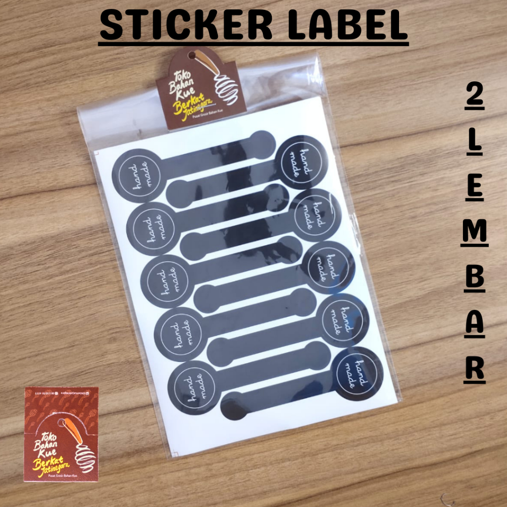 Jual STICKER LABEL HANDMADE/ STICKER LABEL / STIKER TOPLES/ 2LEMBAR ...