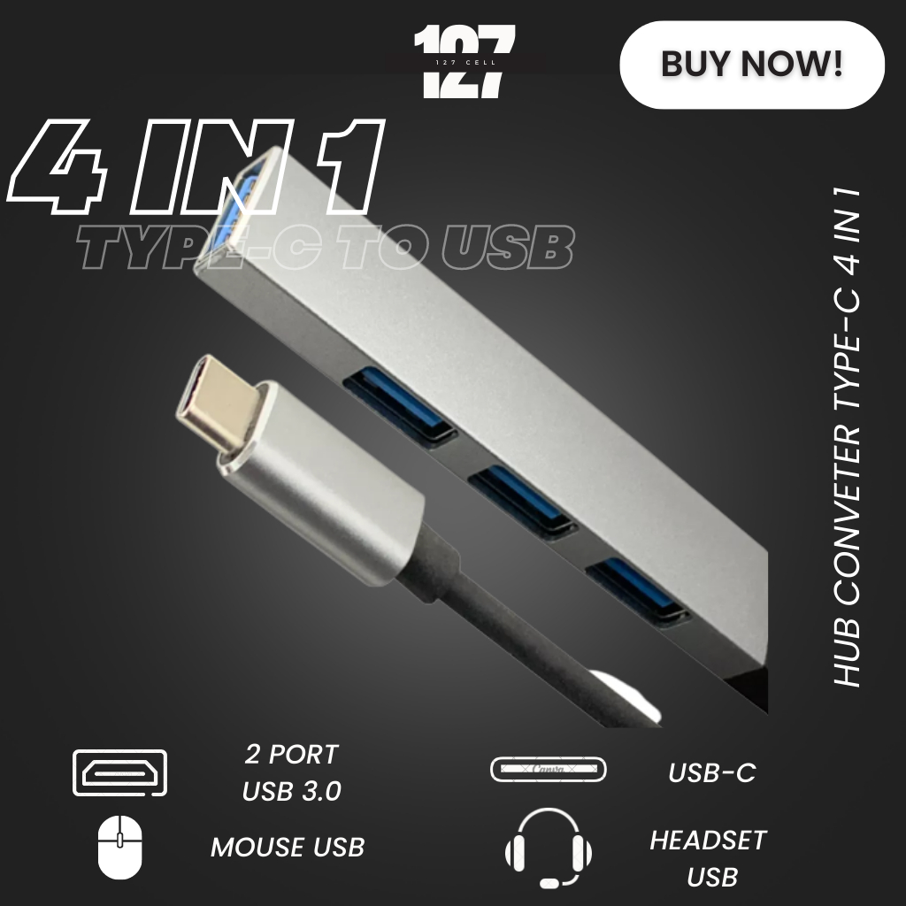 Jual HUB USB C OTG CONVENTER CONECTOR to 4 Ports USB 3.0 2.0 Adapter ...