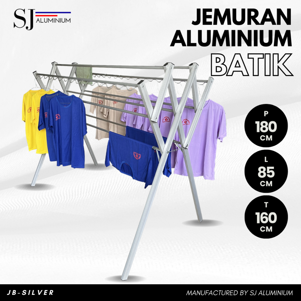Jual [BATIK] Jemuran Pakaian & Jemuran Baju Aluminium / Rak Handuk ...
