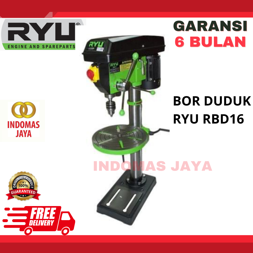 Jual RYU RBD 16 Bench Drill Press 16mm Bor Duduk RYU 16mm Bench Drill ...