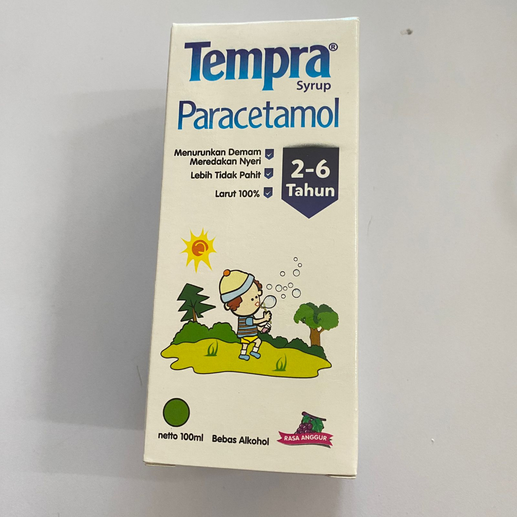 Jual TEMPRA SIRUP 100 ML USIA 2-6 TAHUN - PARACETAMOL UNTUK DEMAM ANAK ...