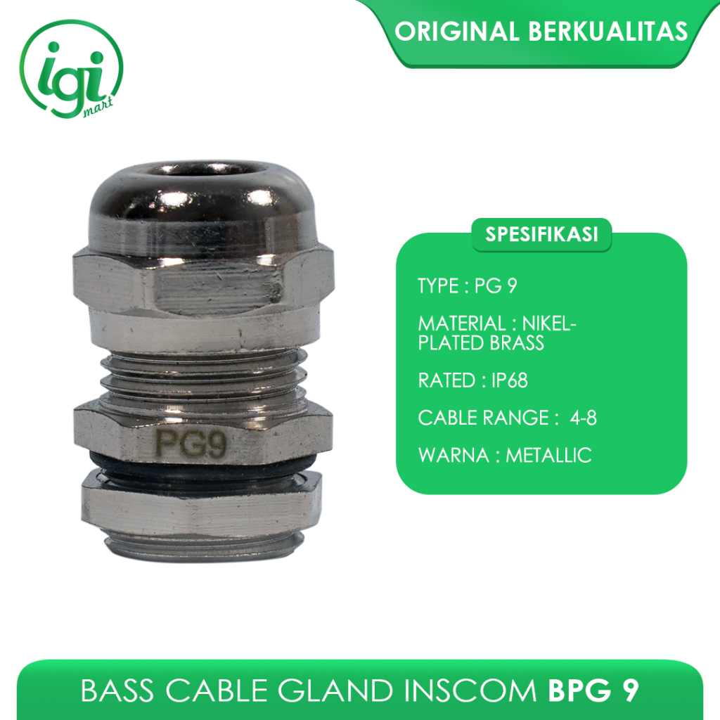 Jual KABEL GLAND BPG 9 BRASS CABLE GLAND BPG 09 INSCOM | Shopee Indonesia