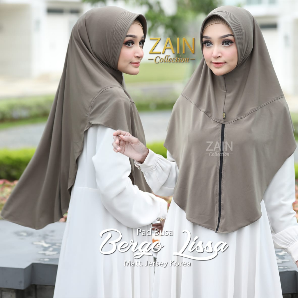Jual Jilbab Instan Motif List Bergo Lissa Ori Zain Collection | Shopee ...