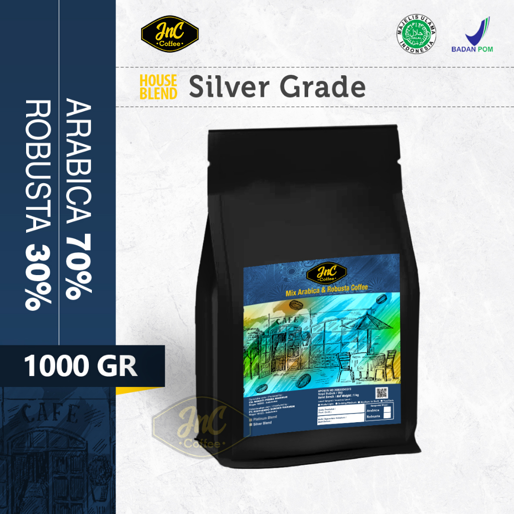 Jual JnC Silver House Blend 1 KG 70% Arabica 30% Robusta For Kopi Susu ...