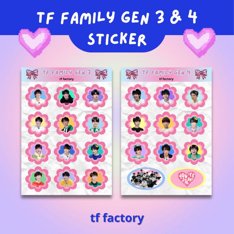 Jual Sticker Stiker Deco TF Family 3rd Generation Gen 3 TF Family 4th ...