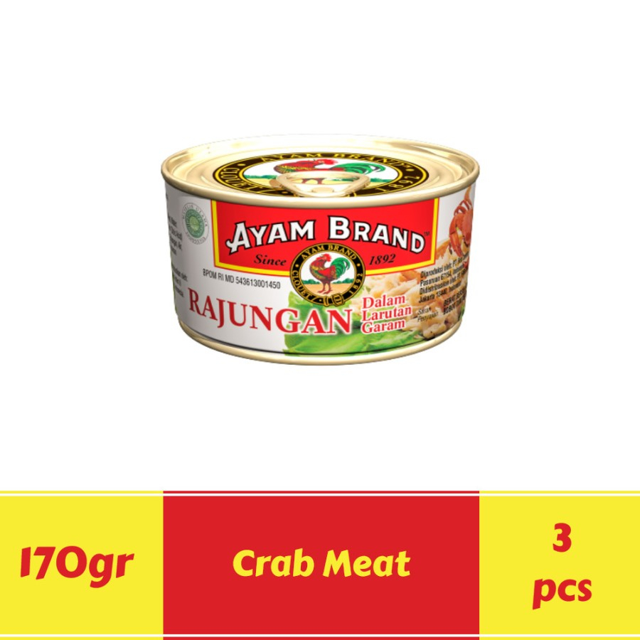 Jual Ayam Brand - Kepiting Kaleng Rajungan Crab Meat Flake In Brine 3 ...