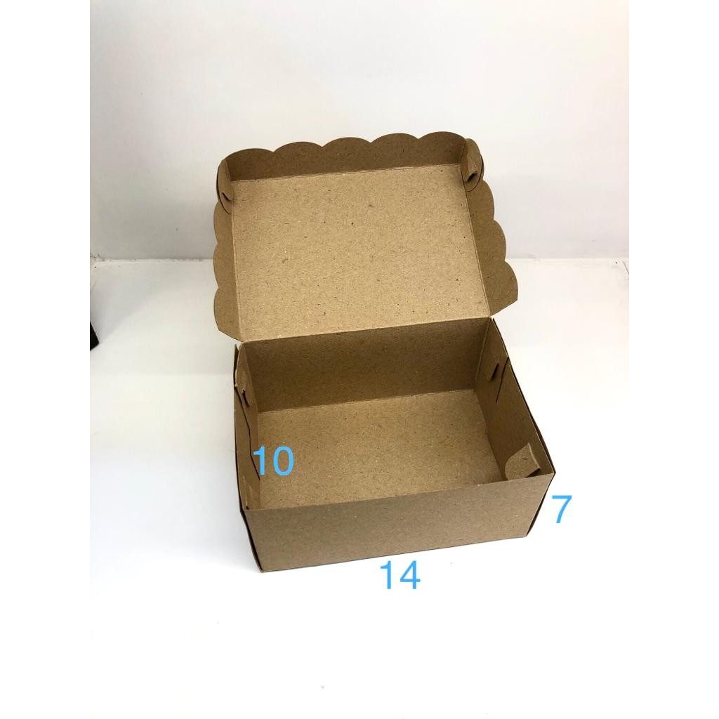 Jual 50 pcs SNACK BOX DELIMA 14X10X7 CM KRAFT COKLAT POLOS NON ...