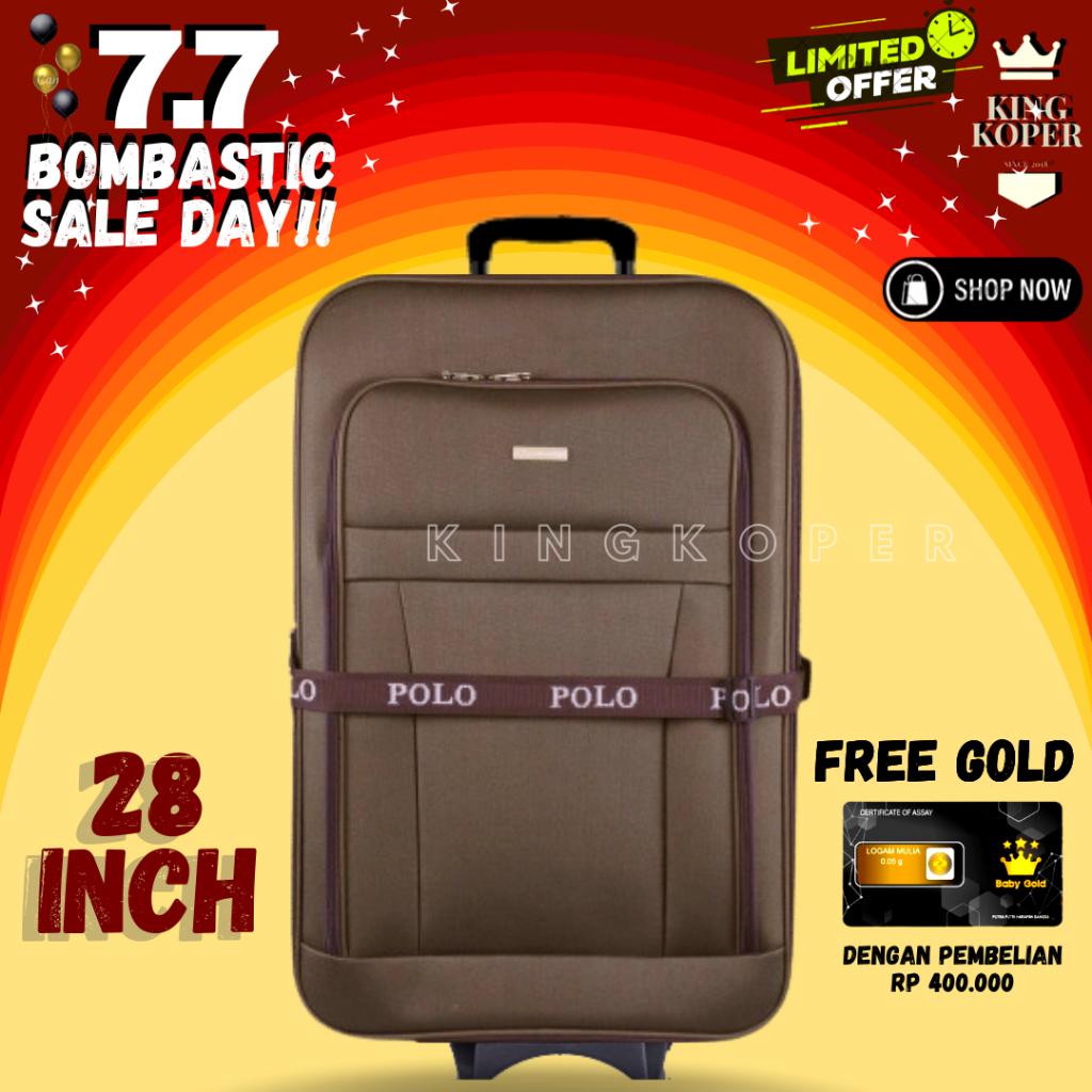 Jual Koper Polo 28 inch ukuran bagasi - koper kain - koper besar ...