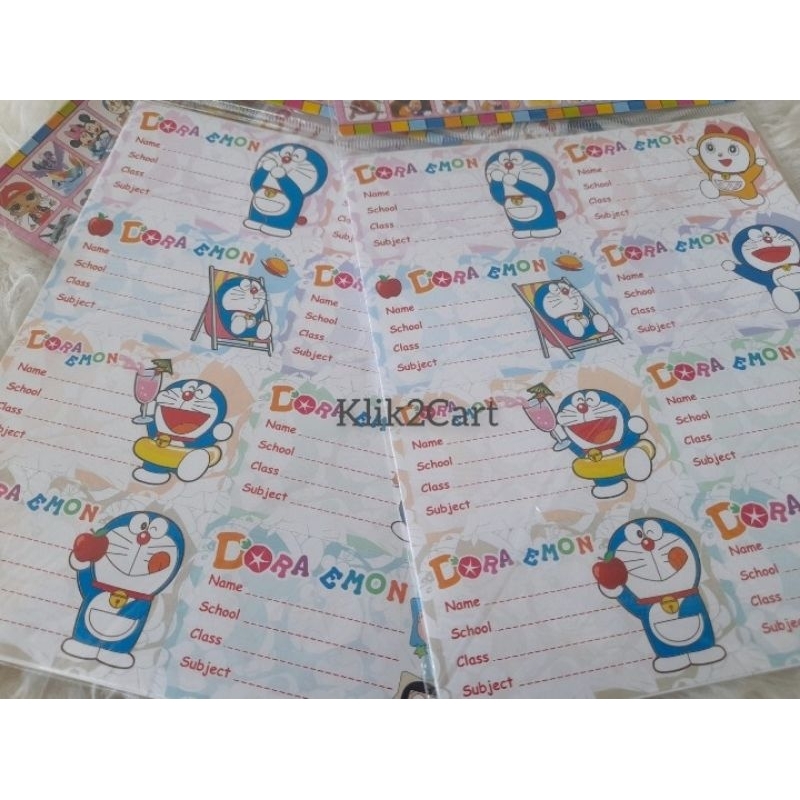 Jual Sticker label nama buku lucu karakter doraemon | Shopee Indonesia