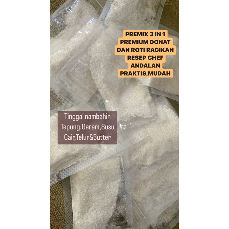 Jual PREMIX 3 IN 1 PREMIUM DONAT DAN ROTI RACIKAN RESEP CHEF ANDALAN ...