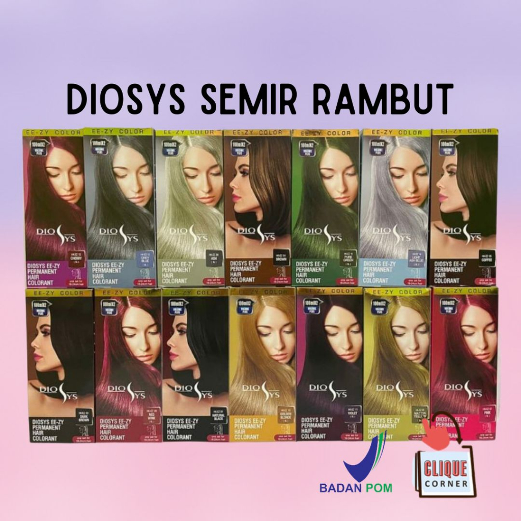 Jual DIOSYS EE-ZY Permanent Hair Colorant 100 mL / Hair Color / Pewarna Semir Rambut Permanen ...